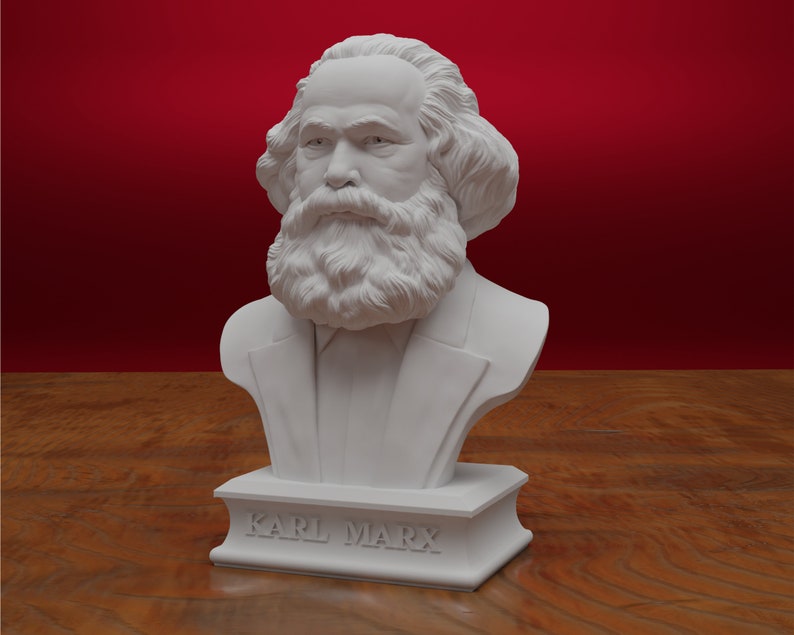 Karl Marx Bust, 3D Printed Statue, Philosopher Decor - Etsy
