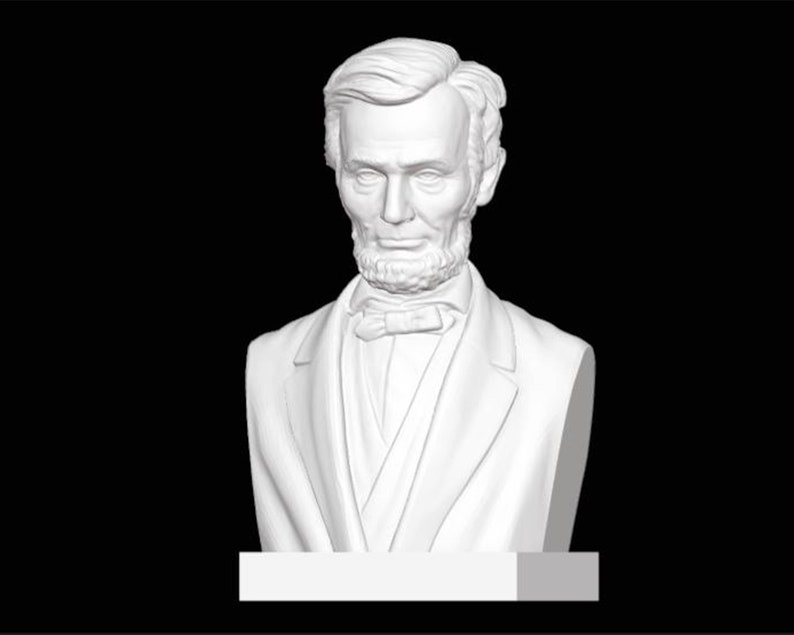 3D Printed Abraham Lincoln Bust, Bioplastic Sculpture - Etsy