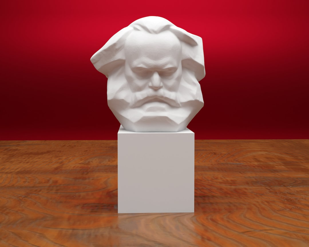 Karl Marx Monument in Chemnitz (nischel), Marx Statue, Plastic, 3D ...