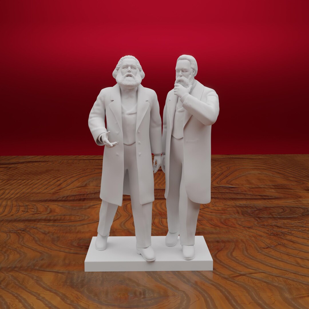 Karl Marx & Friedrich Engels Statue, 3D Printed Statue, Size-colour ...