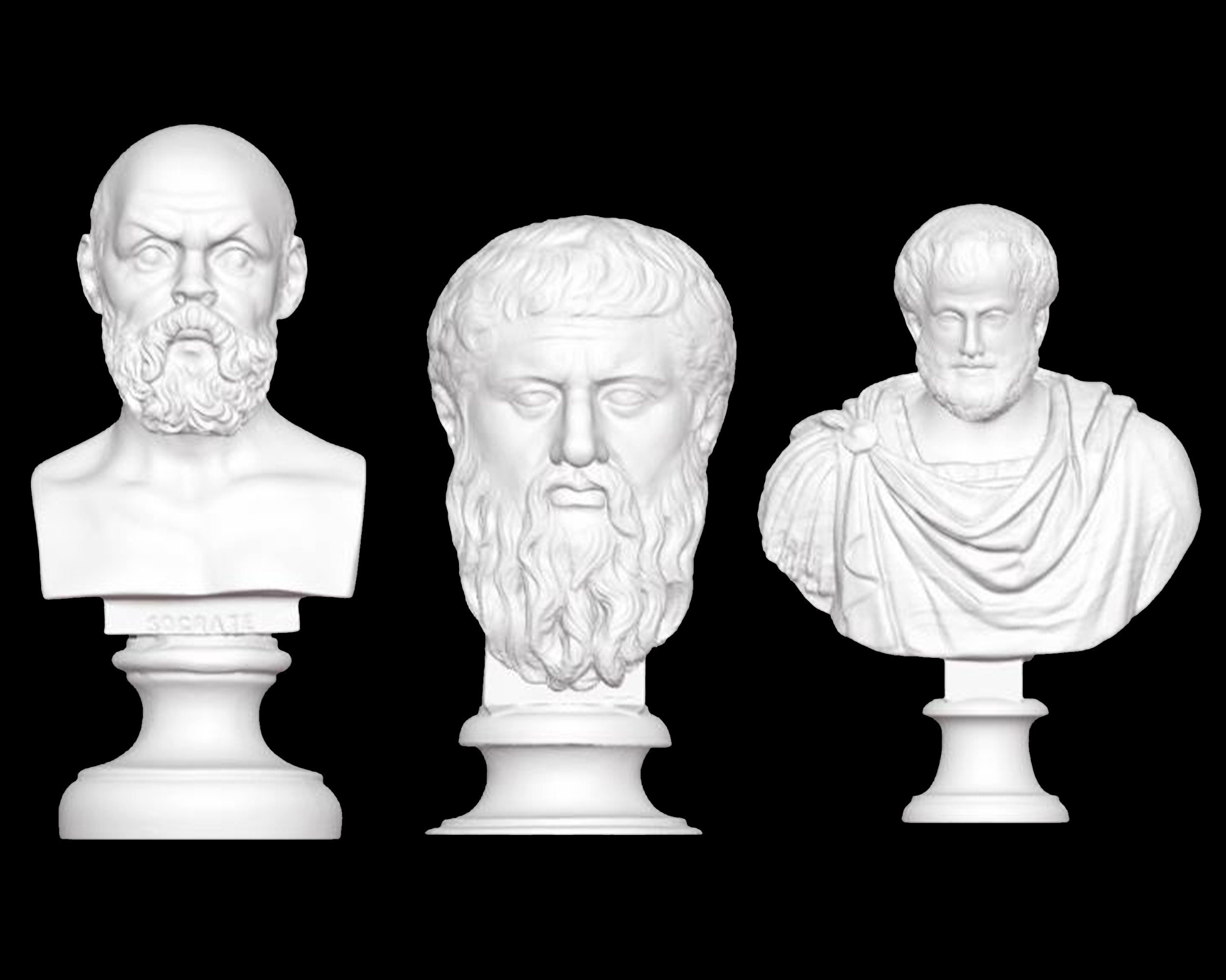 Socrates Plato Aristoteles Greek Philosophers Bust Ancient - Etsy