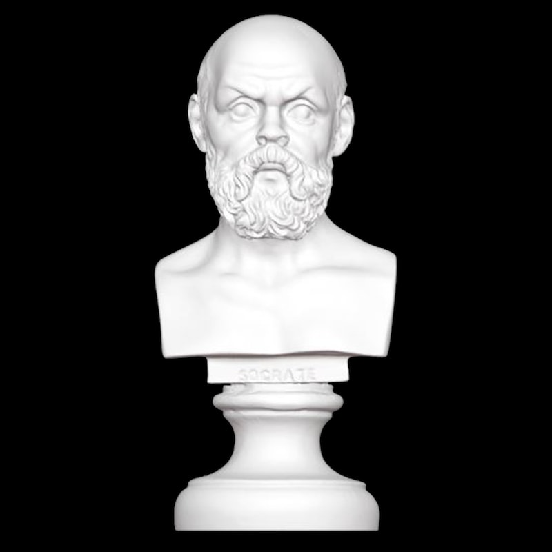 Bustos de sócrates, aristóteles y platón, estatuas de filósofos griegos ...