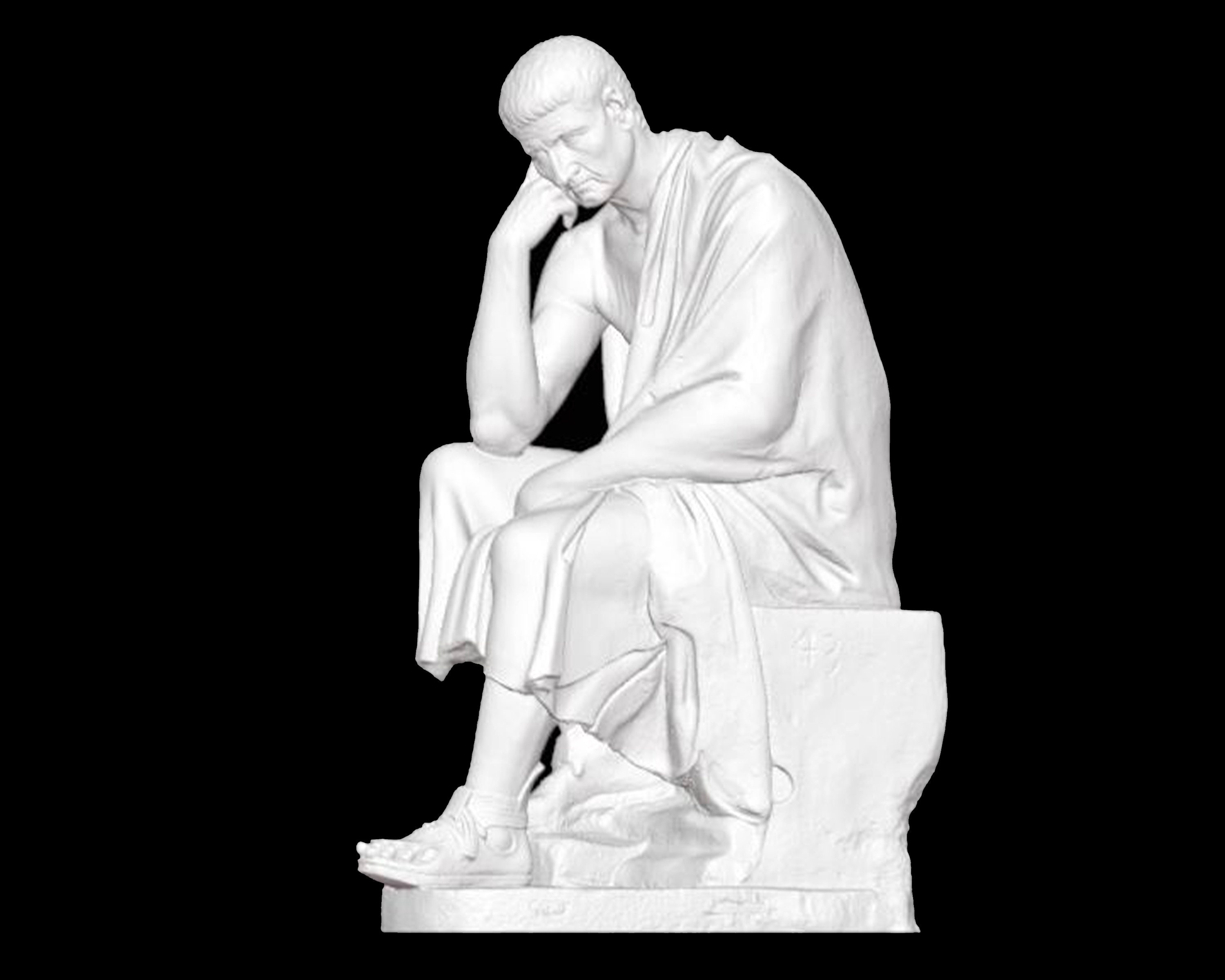 Statue of a Seated Philosopher, the Thinker Sculpture, Philosophy ...