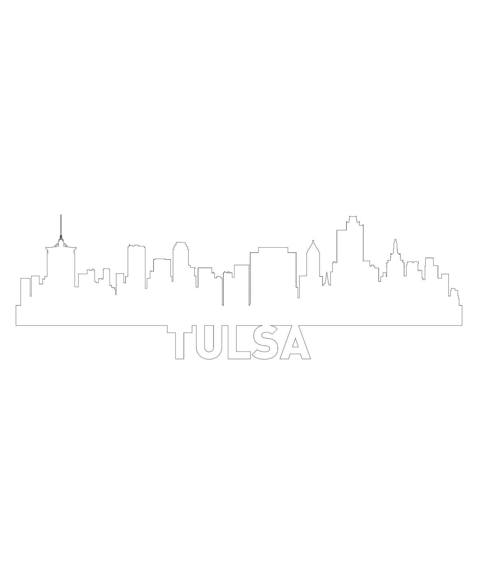 Tulsa Oklahoma SVG, Tulsa Svg, Tulsa Png, Tulsa Skyline, Tulsa Skyline ...