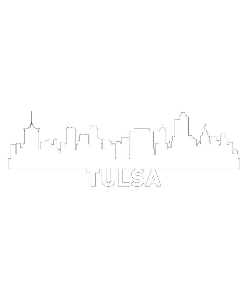 Tulsa Oklahoma SVG, Tulsa Svg, Tulsa Png, Tulsa Skyline, Tulsa Skyline ...