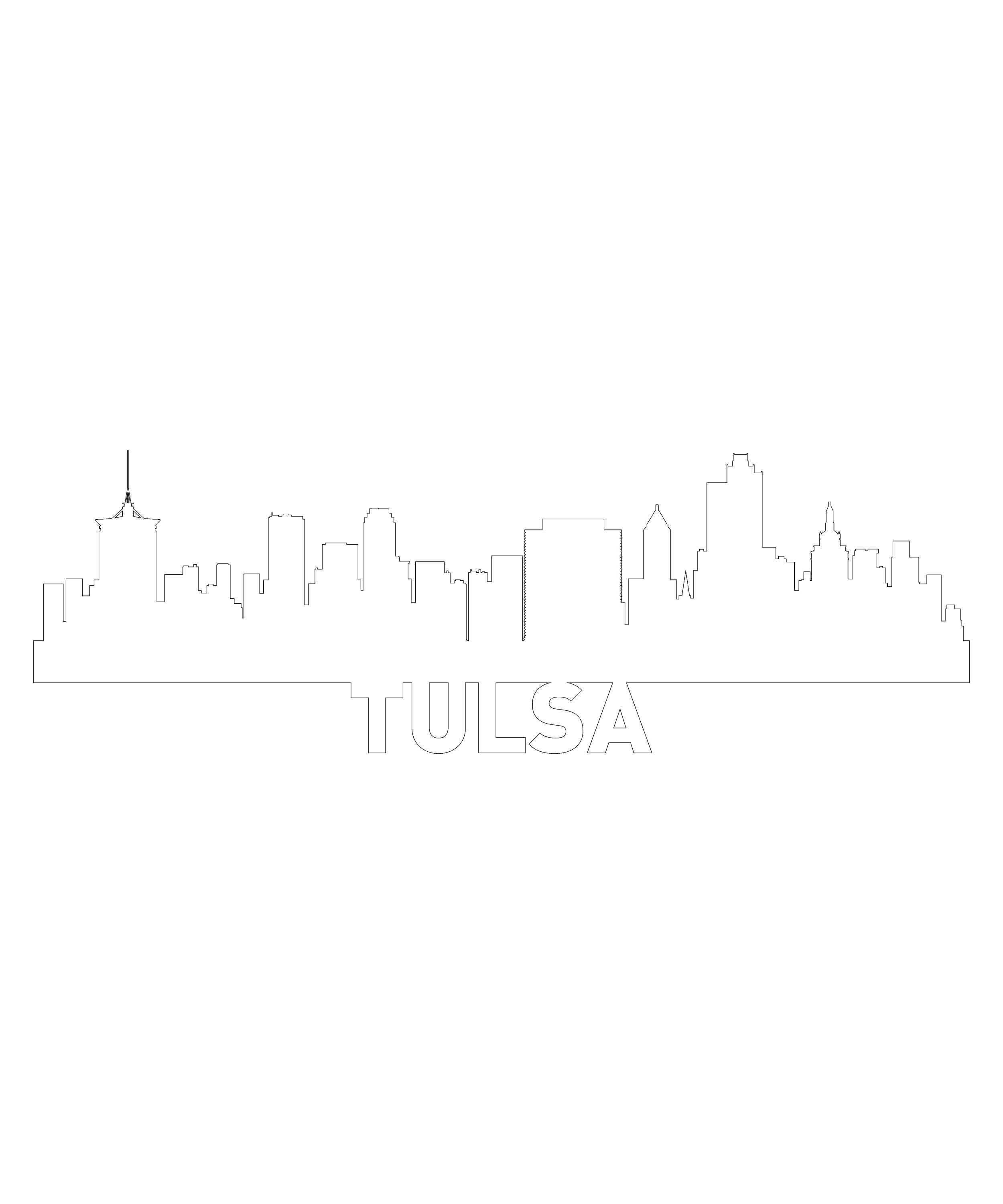 Tulsa Oklahoma SVG, Tulsa Svg, Tulsa Png, Tulsa Skyline, Tulsa Skyline ...