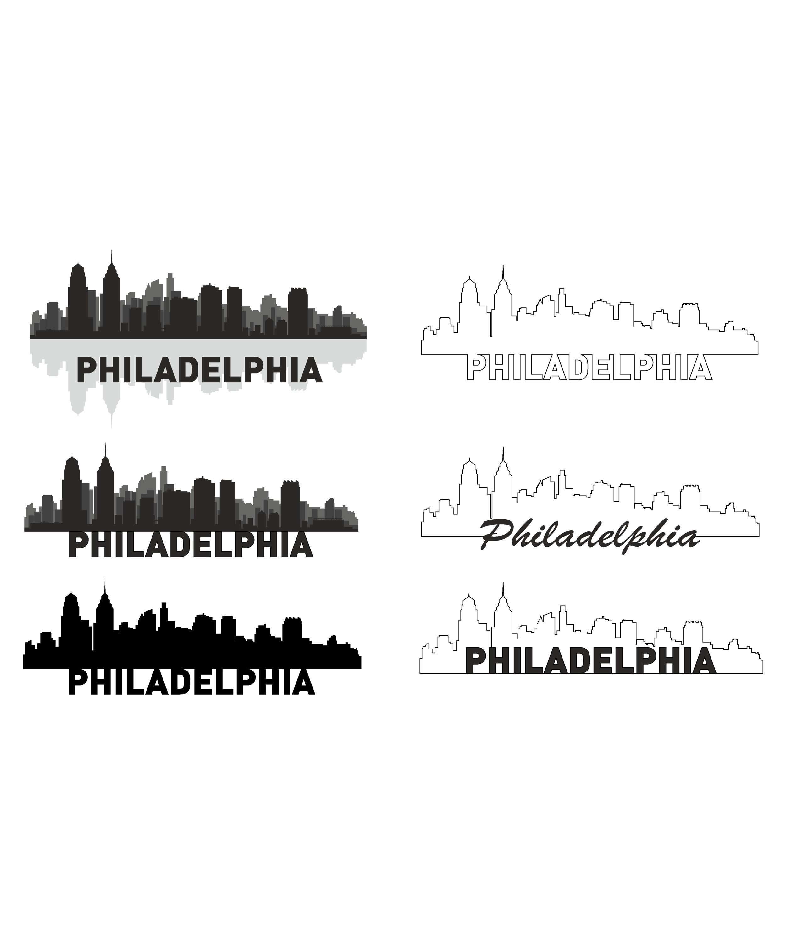 Philadelphia Skyline SVG, Philadelphia Svg, Philadelphia Silhouette ...