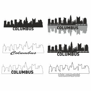 Columbus Skyline SVG, Png, Columbus SVG Vector, Columbus Ohio, Columbus ...