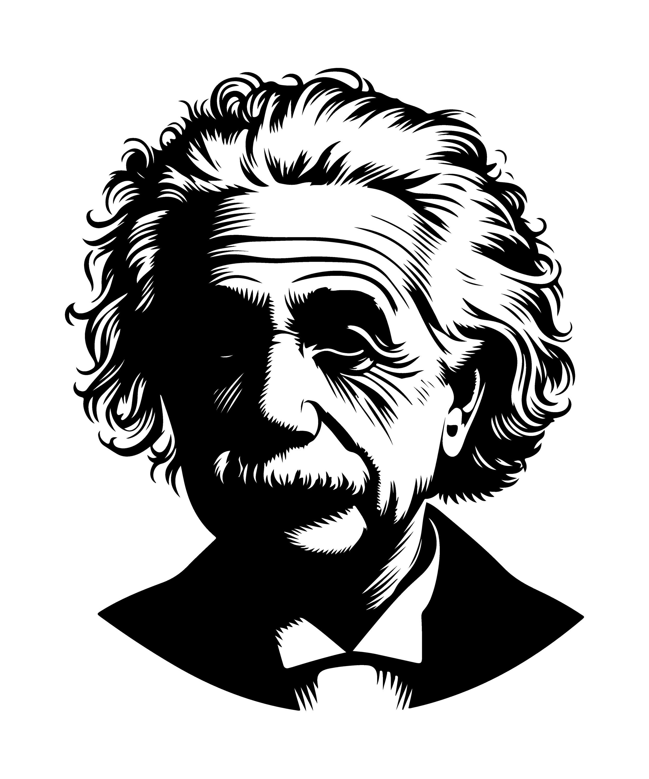 Albert Einstein Svg, Albert Einstein Silhouette, Albert Einstein Cut ...
