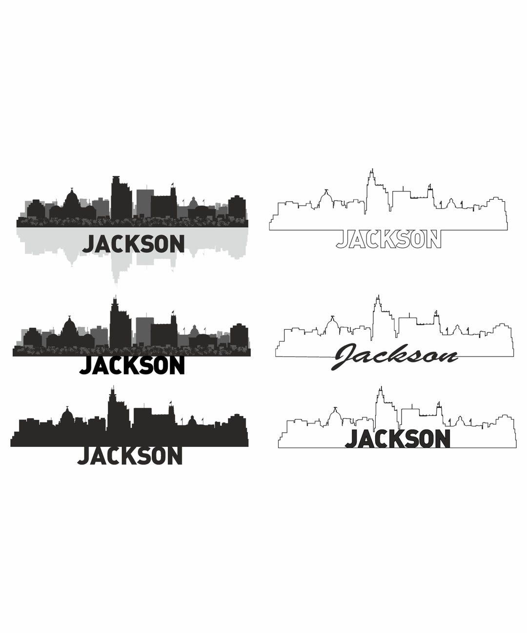 Jackson Skyline, Jackson Svg, Jackson PNG, Jackson Vector, Jackson ...