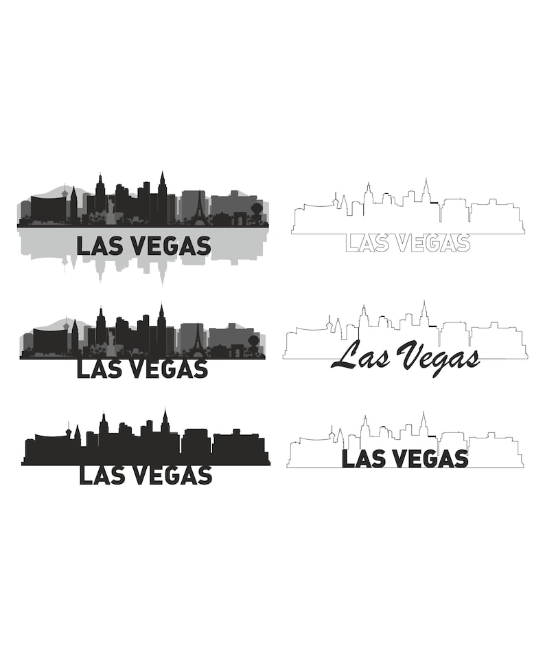 Las Vegas Skyline Svg, Las Vegas Svg, Las Vegas Silhouette, Las Vegas ...