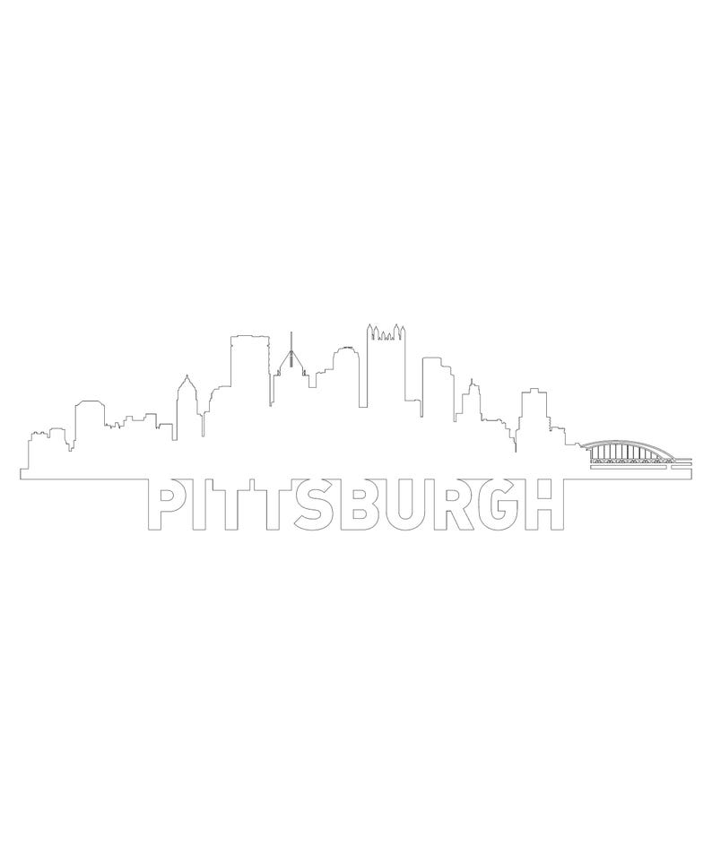 Pittsburgh Skyline SVG, Pittsburgh SVG, Pittsburgh PNG, Pittsburgh ...