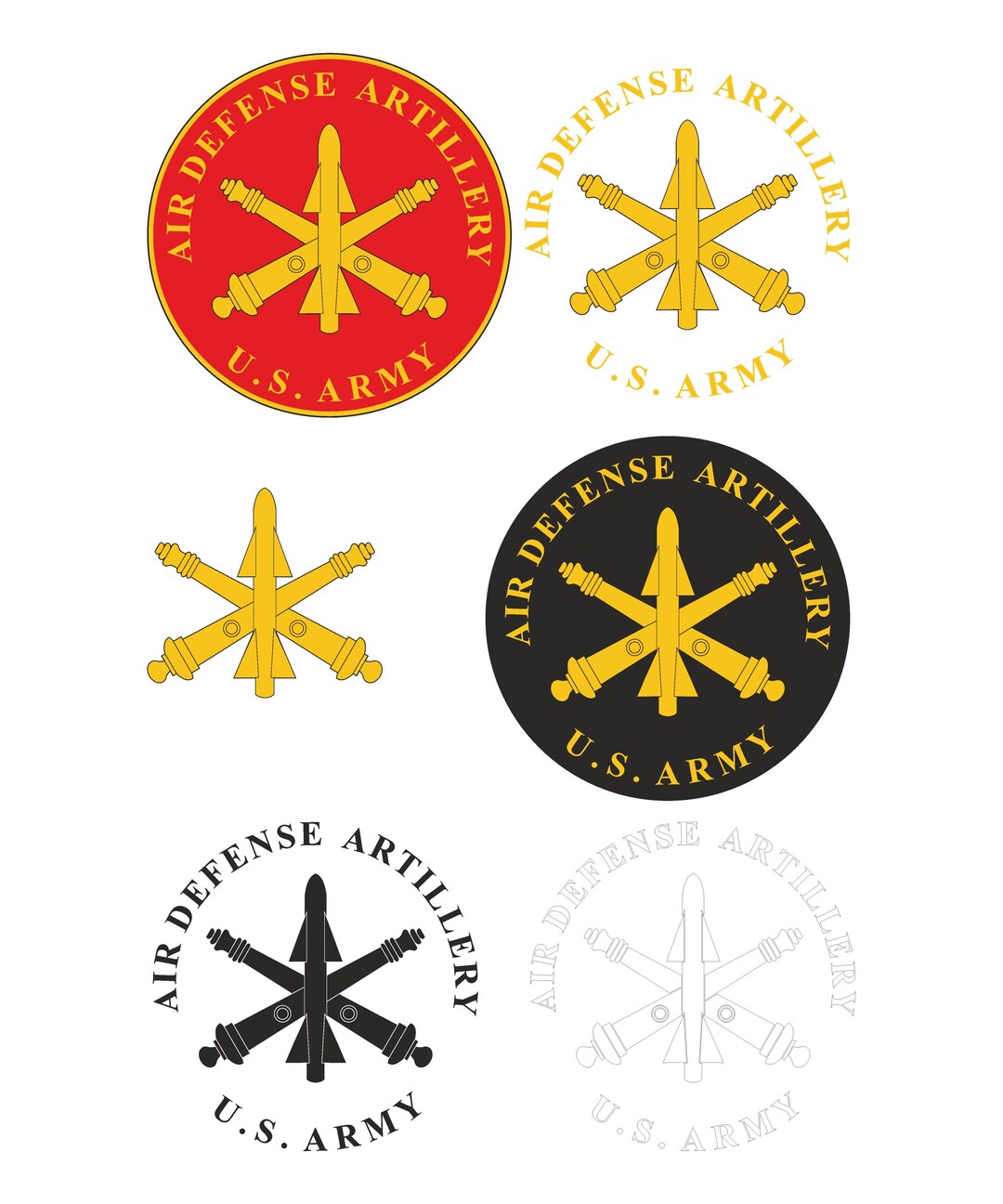 US Army Air Defense Artillery Svg, Air Defense Artillery Png, Dxf ...