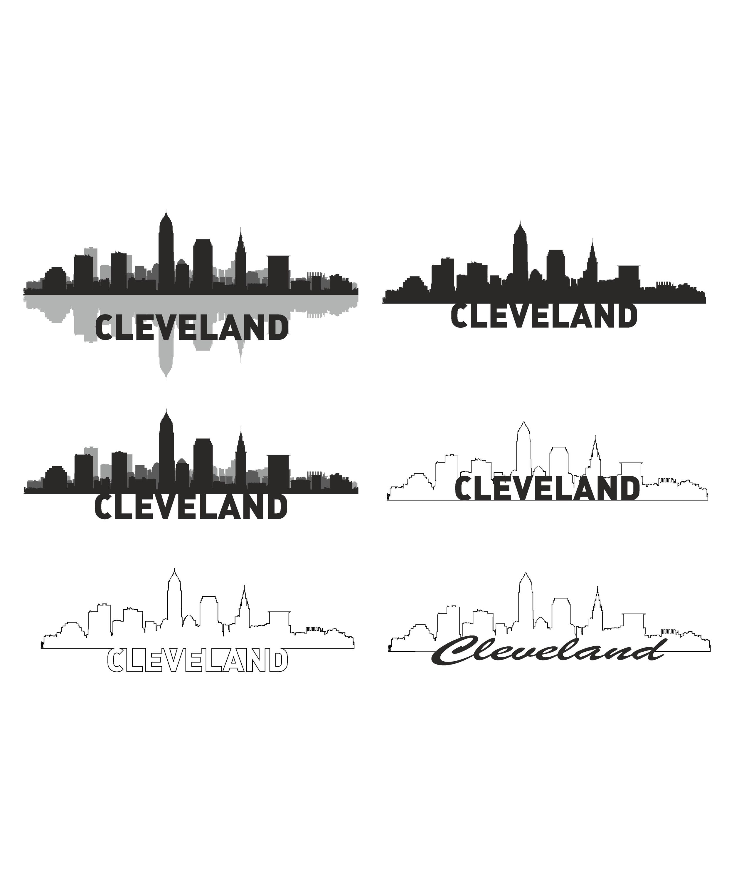 Cleveland Skyline SVG, Cleveland SVG, Cleveland Skyline Silhouette, Png ...