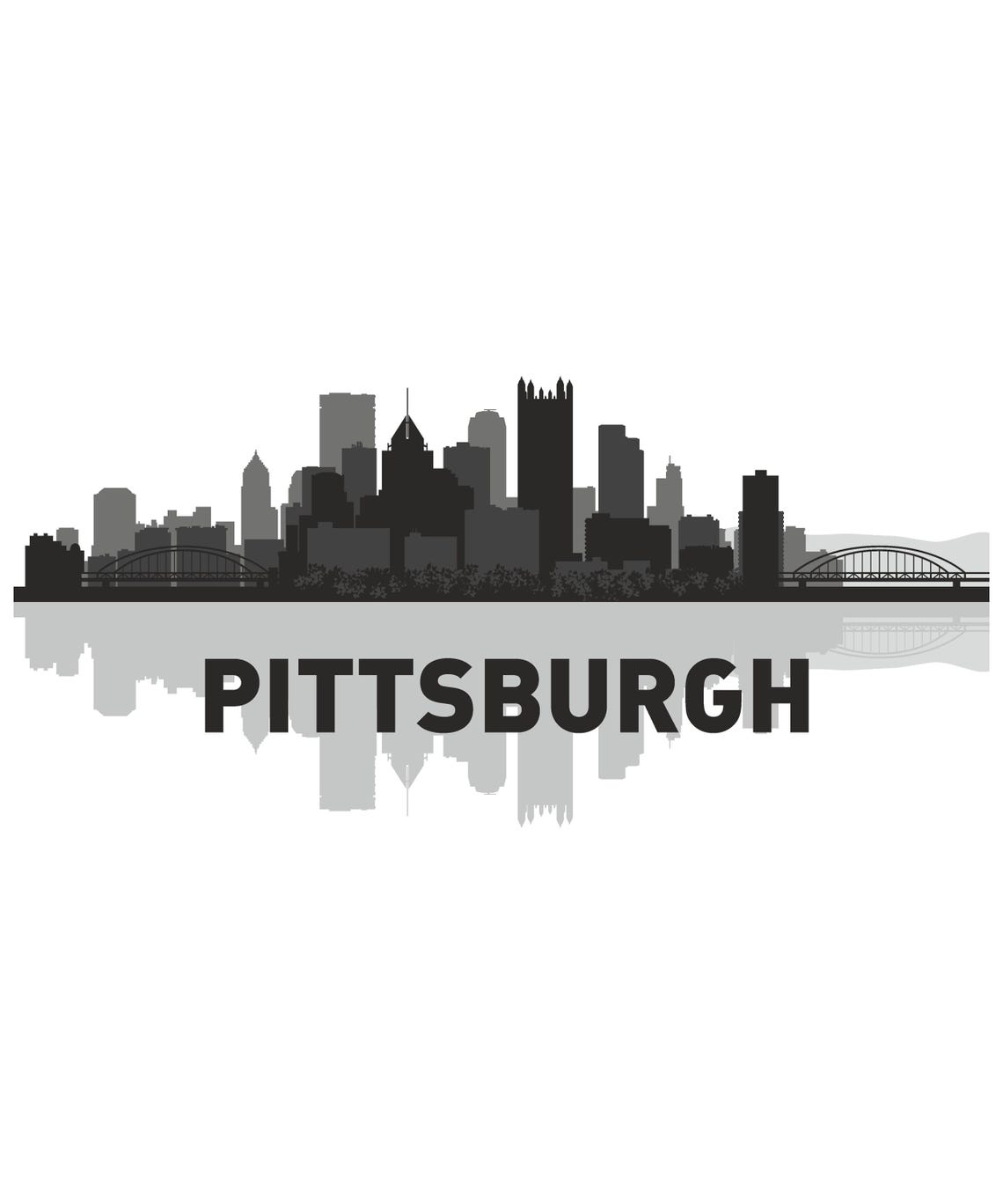 Pittsburgh Skyline SVG, Pittsburgh SVG, Pittsburgh PNG, Pittsburgh ...