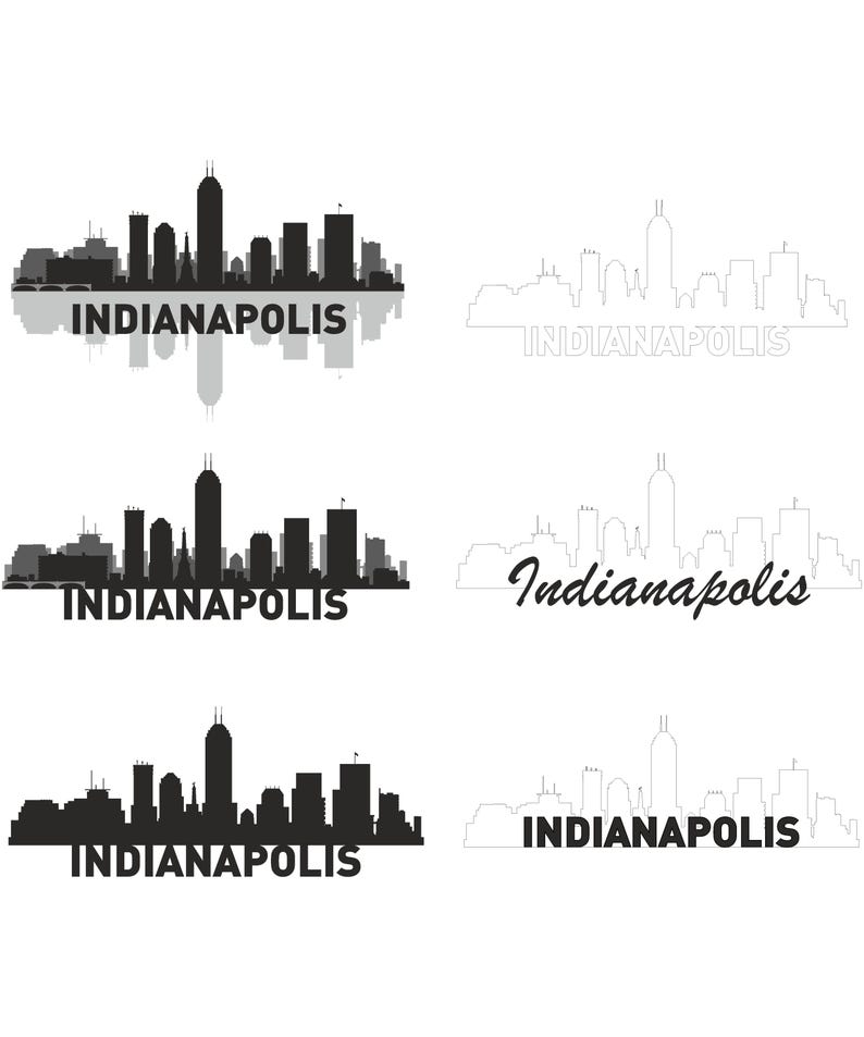 Indianapolis Skyline SVG, Indianapolis SVG, Indianapolis PNG ...