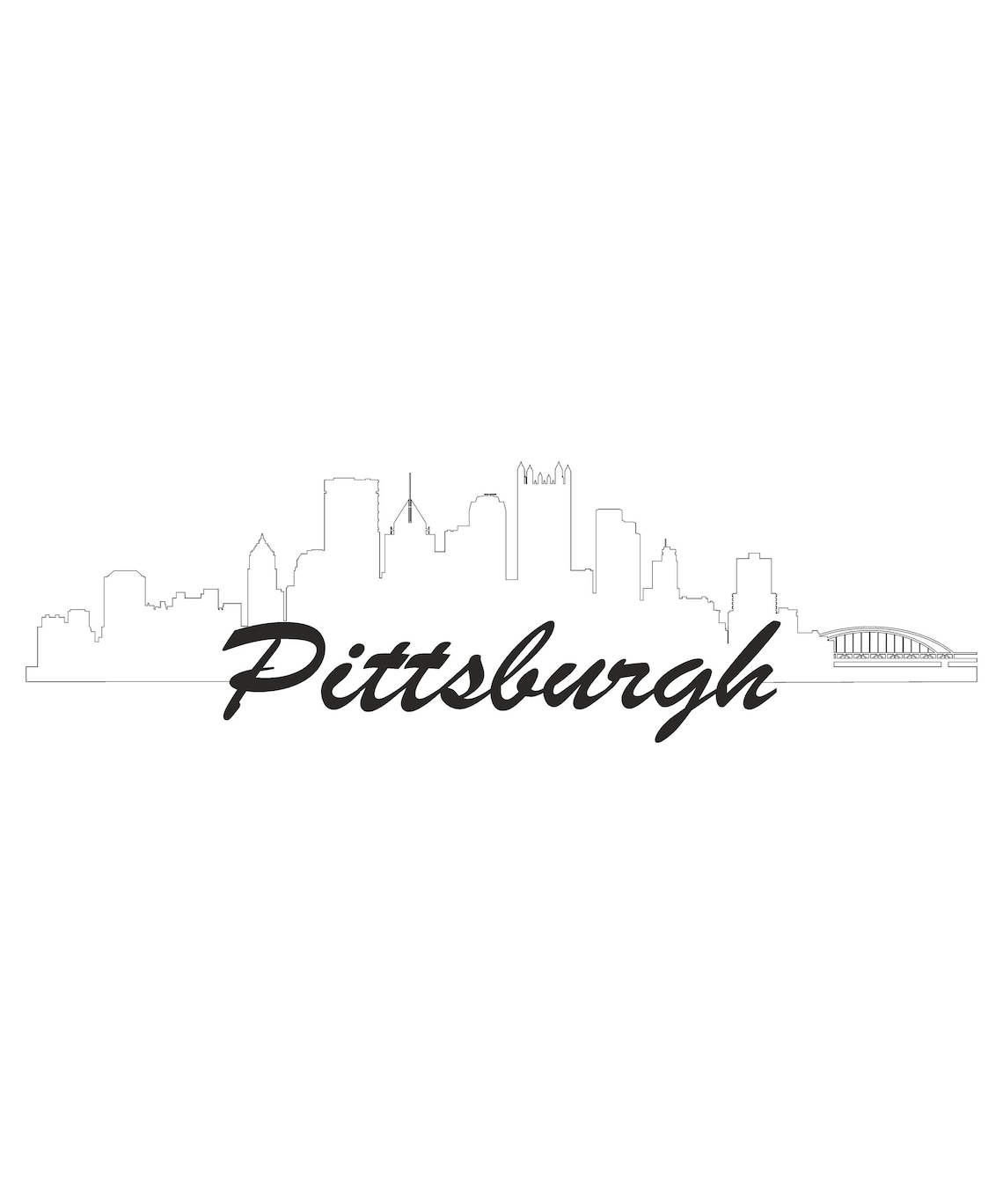 Pittsburgh Skyline SVG, Pittsburgh SVG, Pittsburgh PNG, Pittsburgh ...
