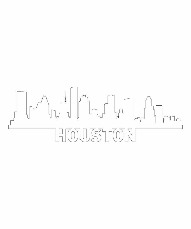 Houston Skyline SVG, Houston SVG, Houston PNG, Houston Texas Vector ...