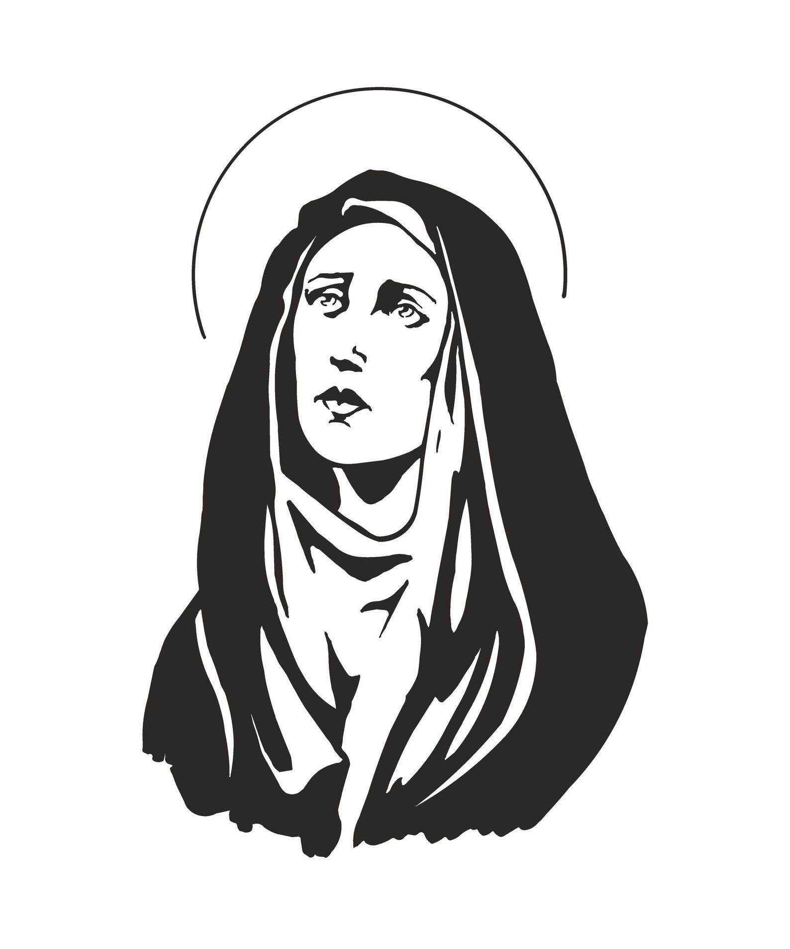 Virgin Mary Svg,mother of Jesus Svg,mother Mary Svg,virgin Mary Vector ...