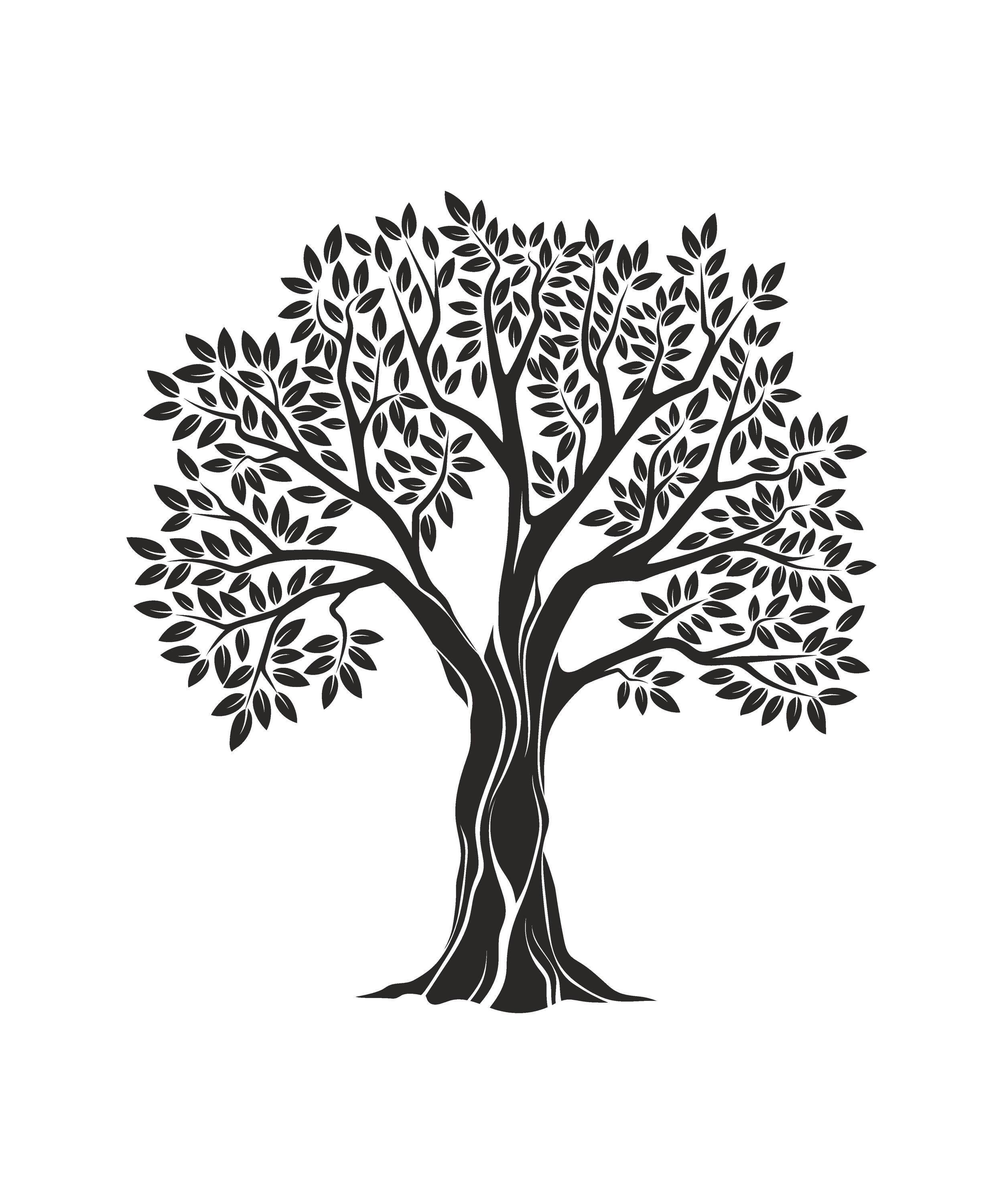 Tree Silhouette Svg,forest Silhouette,tree Svg,big Tree Svg, Tree Cut ...