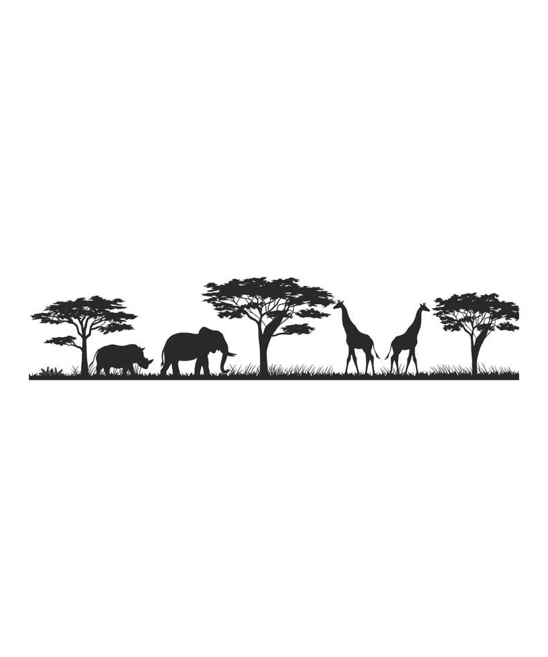 African Savanna Svg, Safari SVG, Wildlife Scene, Savanna Svg, Africa ...