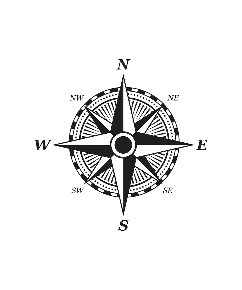 Wind Rose Svg,vintage Compass,nautical Compass Svg, Png, Adventure ...