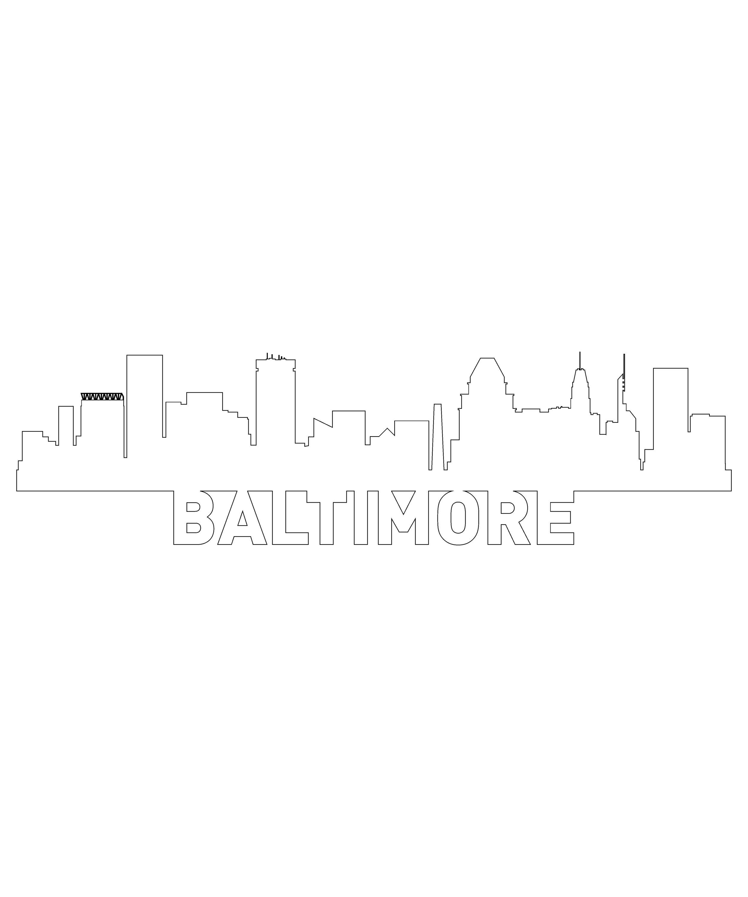 Baltimore Skyline SVG, Baltimore PNG, Baltimore Vector, Baltimore ...