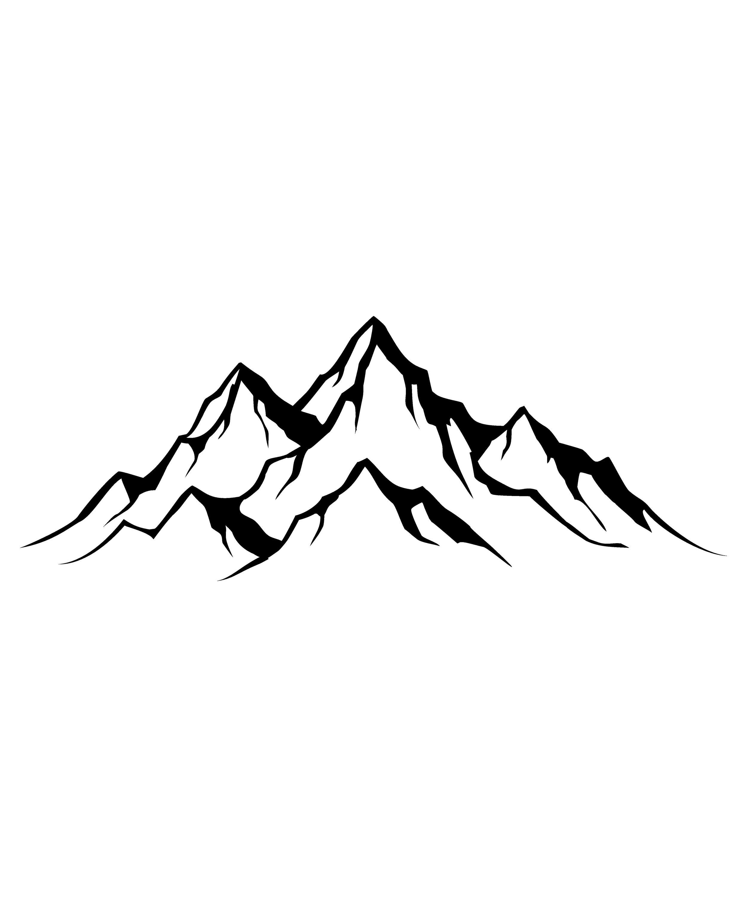 Berg SVG, Berge Clipart, Berg Cut Files, Berg Silhouette, Bergkette SVG ...