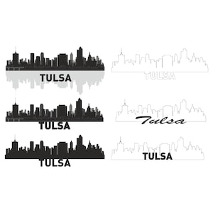 Tulsa Oklahoma SVG, Tulsa Svg, Tulsa Png, Tulsa Skyline, Tulsa Skyline ...