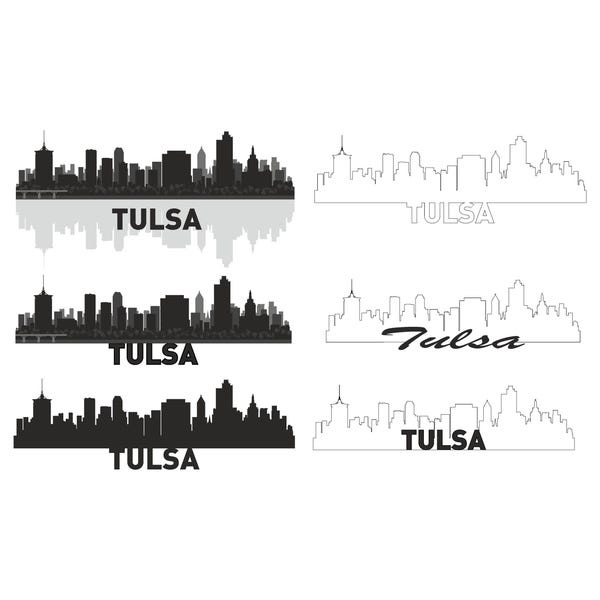Tulsa Skyline - Etsy