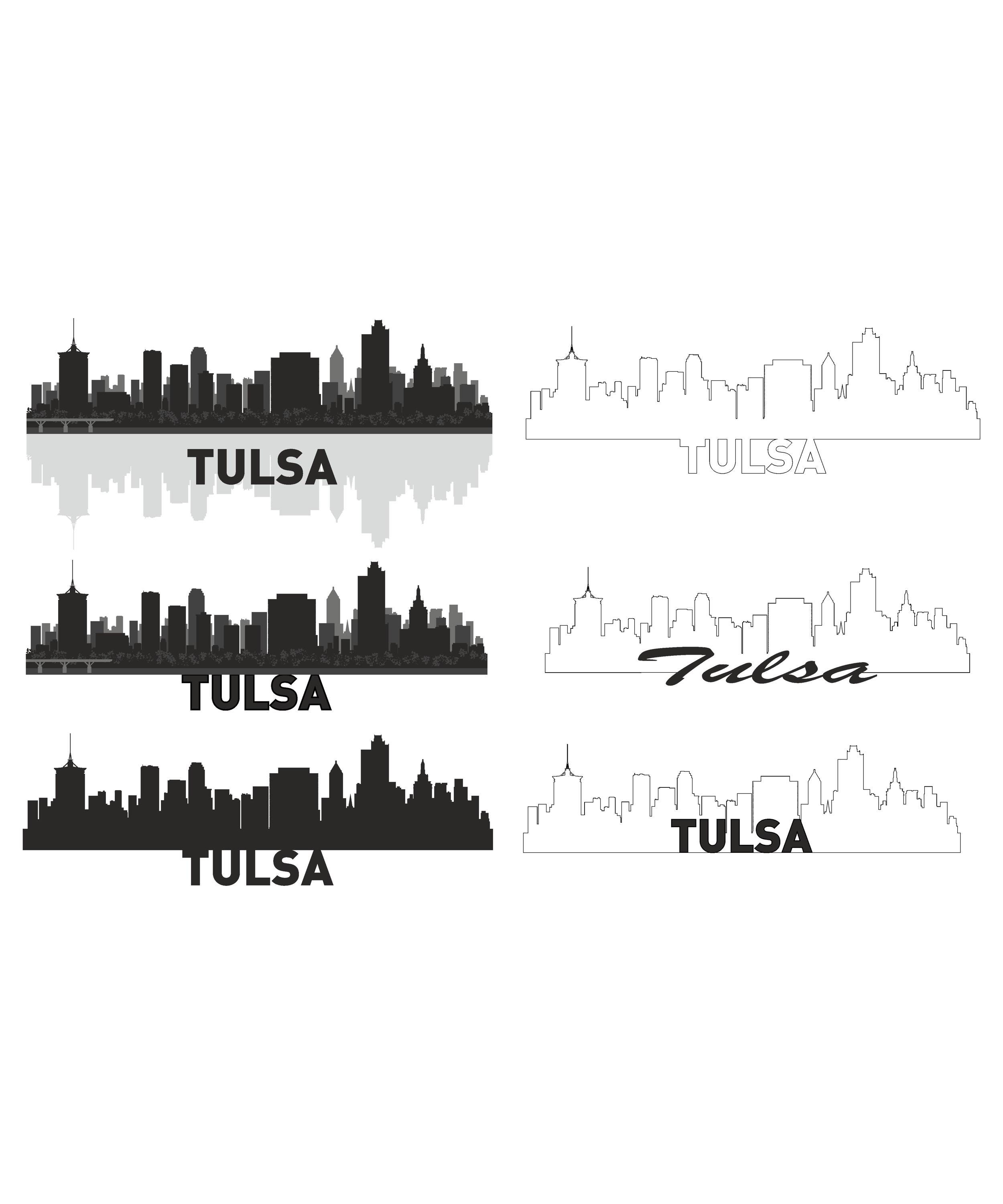 Tulsa Oklahoma SVG, Tulsa Svg, Tulsa Png, Tulsa Skyline, Tulsa Skyline ...