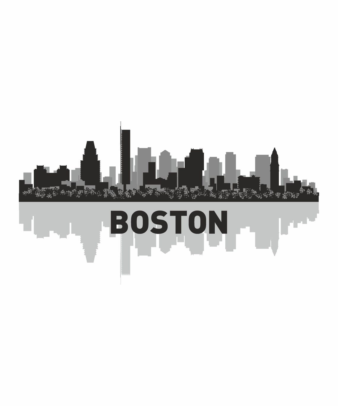 Skyline Boston Svg, Boston PNG, Boston City Vector Svg, Boston Skyline ...