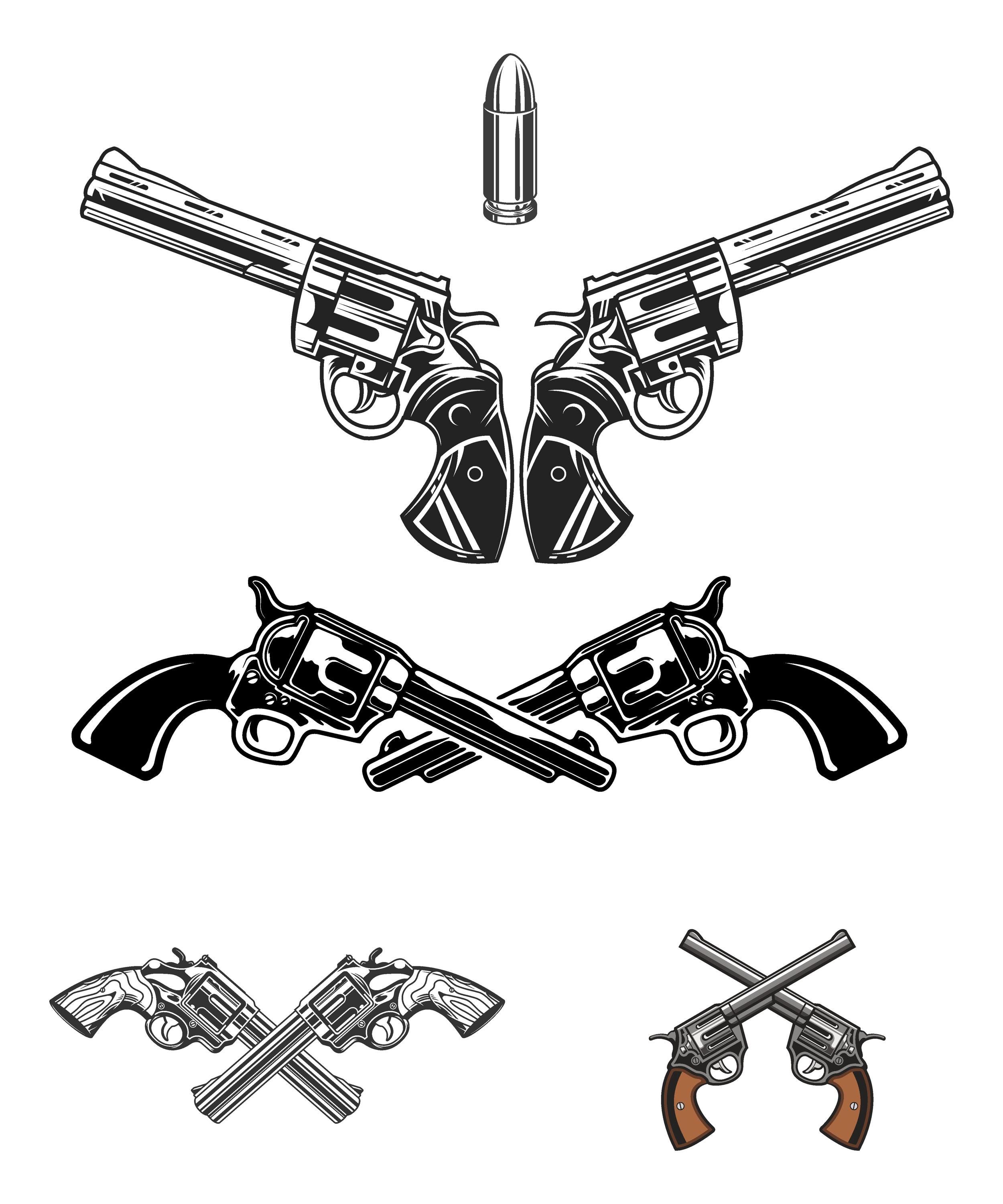 Crossed Pistols Svg,crossed Guns Svg,crossed Revolvers Svg,revolver Svg ...