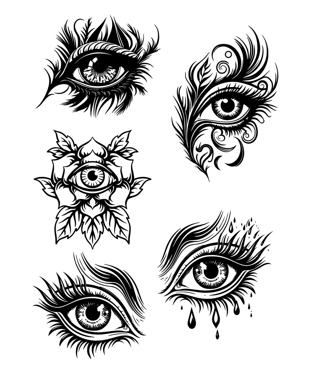 Beautiful Eyes Svg, Eyes Svg, Eyes Tattoo, Women Eye Svg, Vector Eye ...