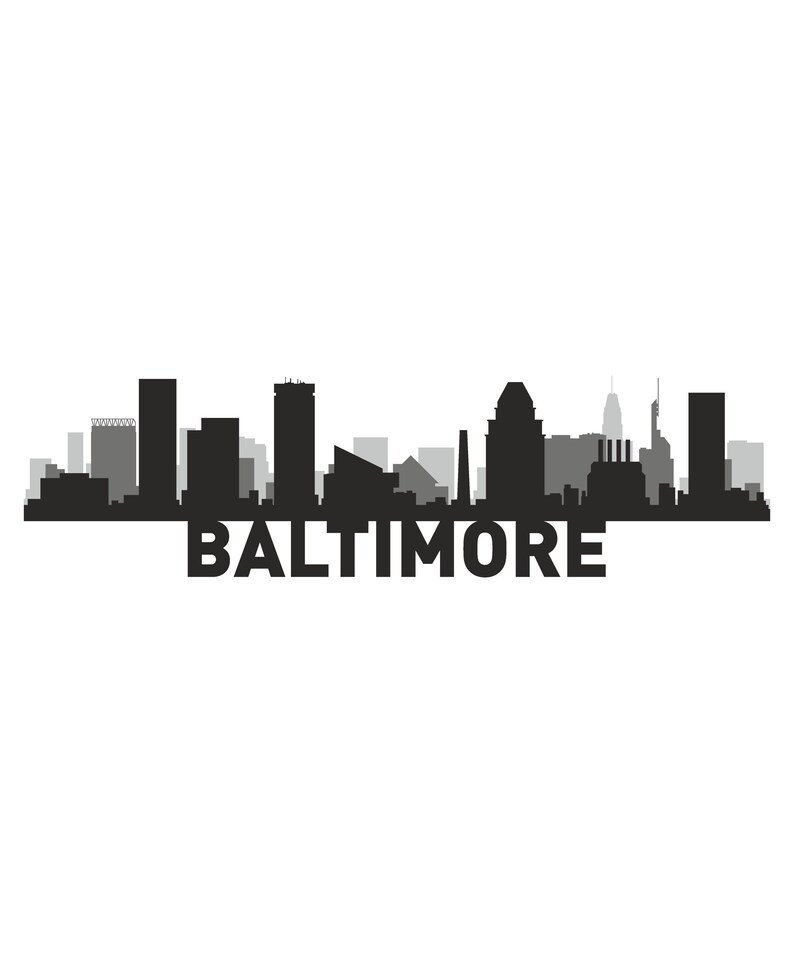 Baltimore Skyline SVG, Baltimore PNG, Baltimore Vector, Baltimore ...