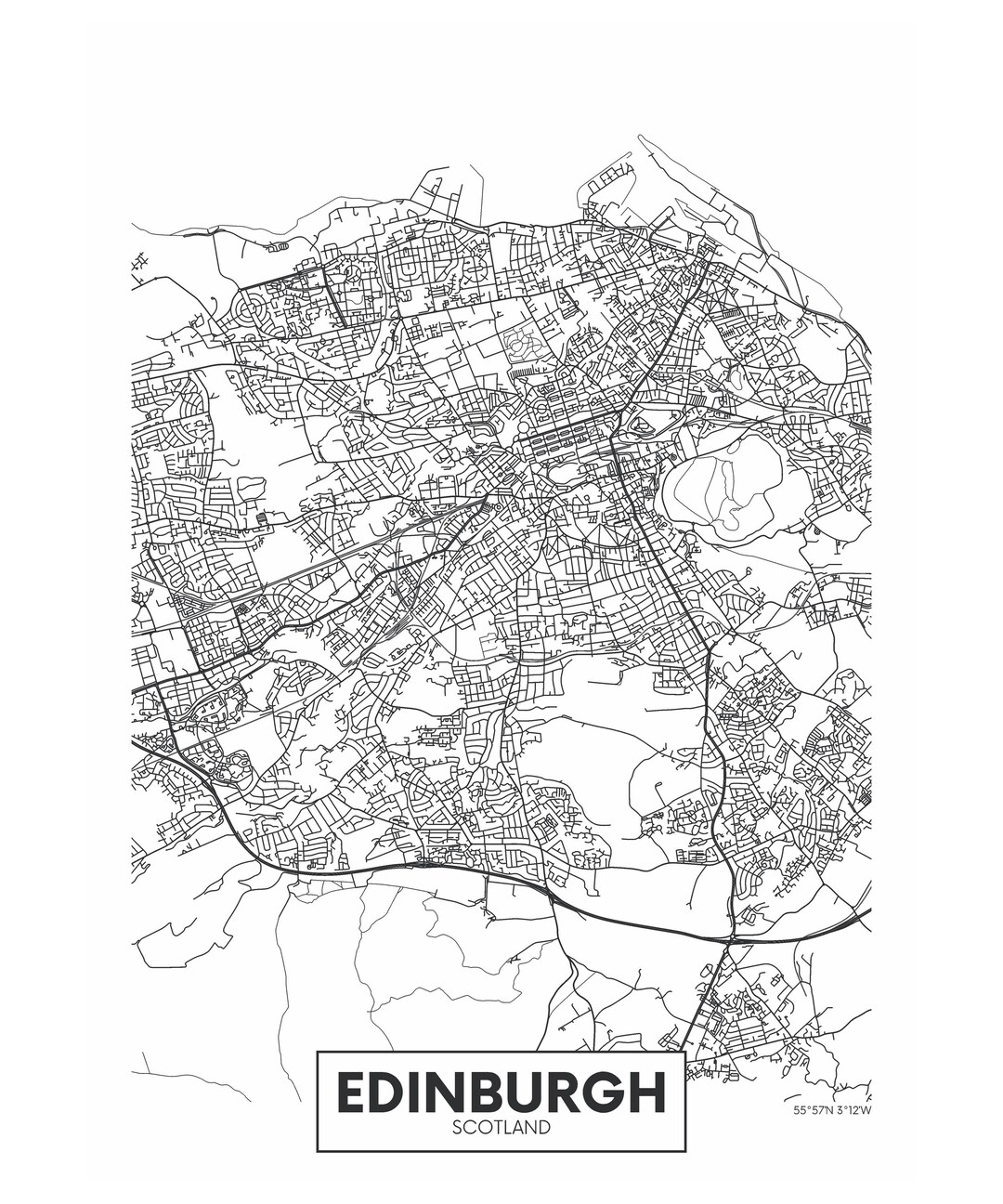 Edinburg Svg,png,cdr,ai,eps,dxf, Edinburg Map, Edinburg Art, Street ...