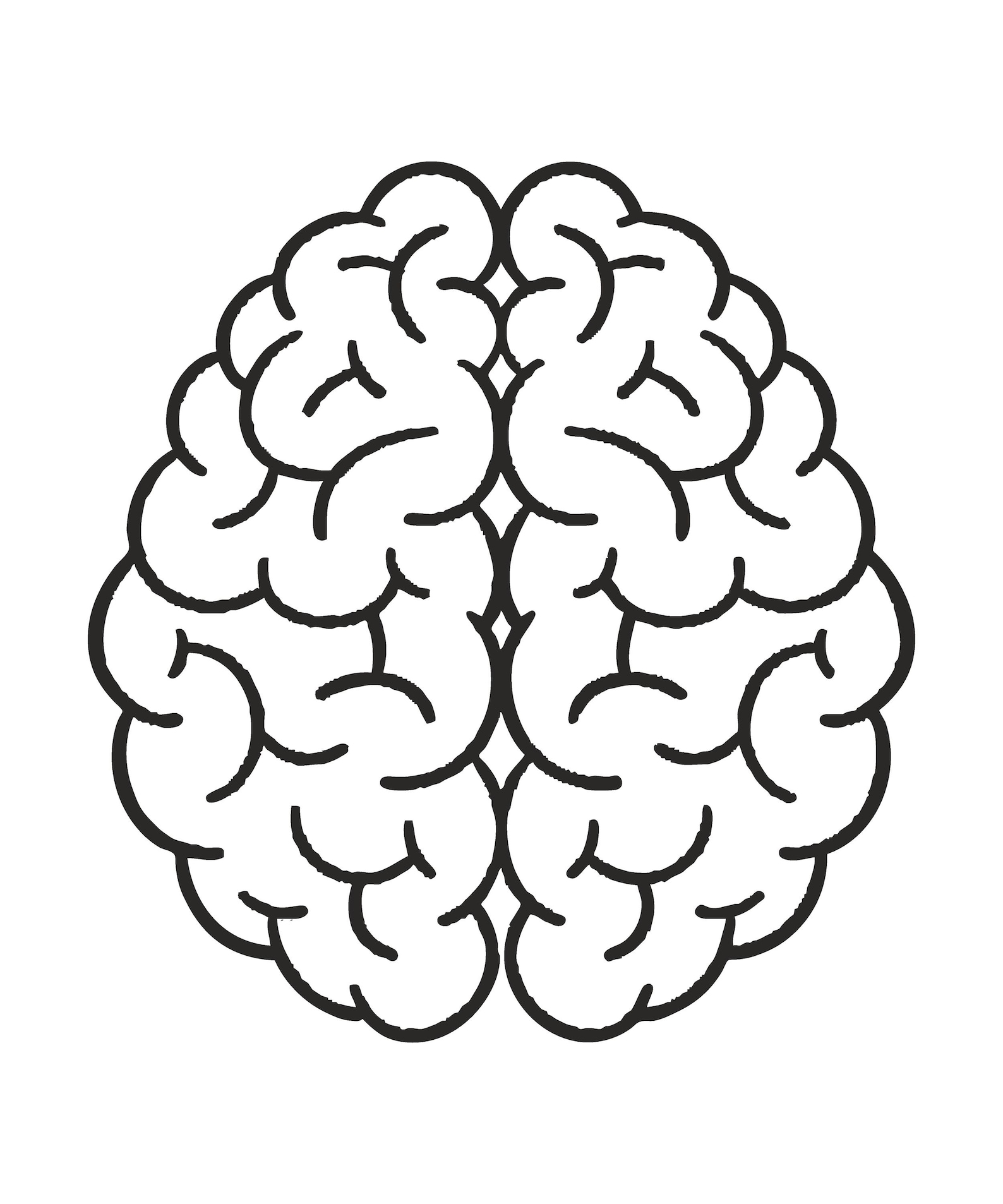 Brain SVG, Brain Clipart, Brain Cut File, Brain Stencil, Brain Cricut ...