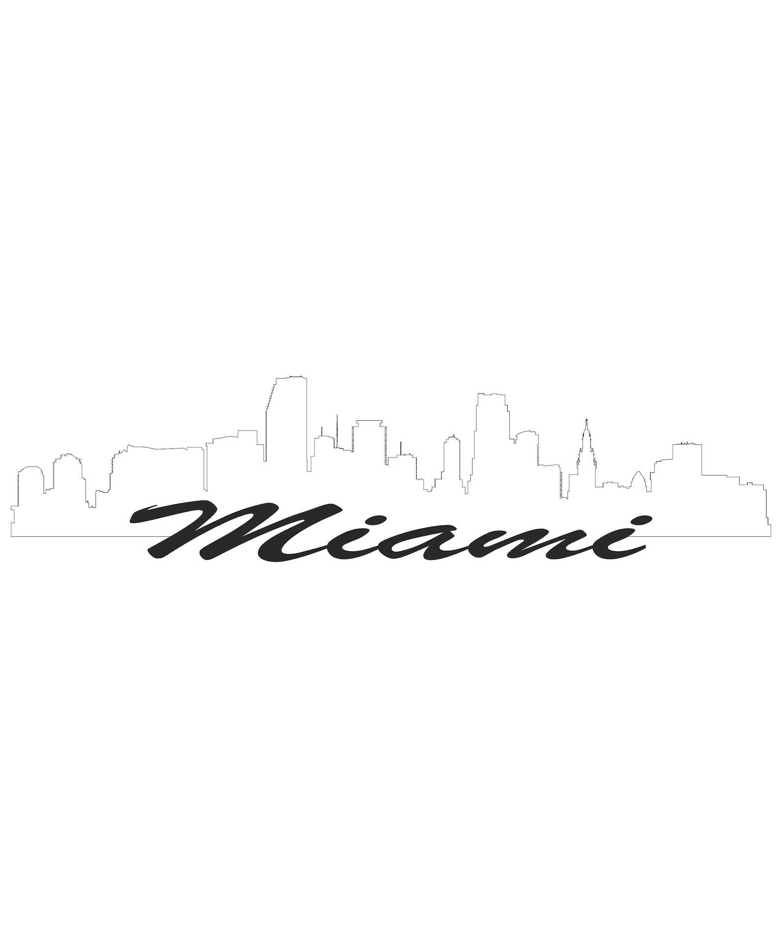 Miami Skyline SVG, Miami SVG, Miami PNG, Miami Vector, Florida Svg ...