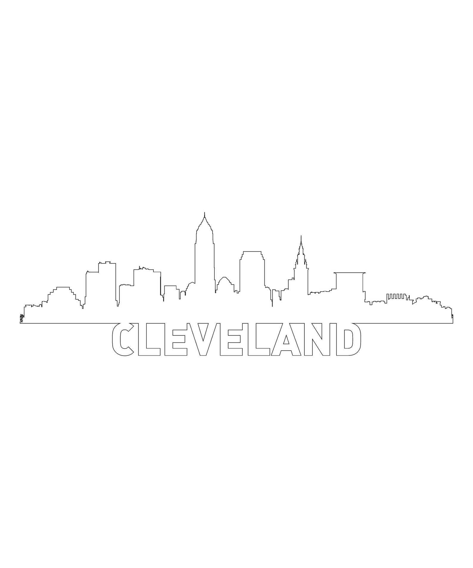 Cleveland Skyline SVG, Cleveland SVG, Cleveland Skyline Silhouette, Png ...