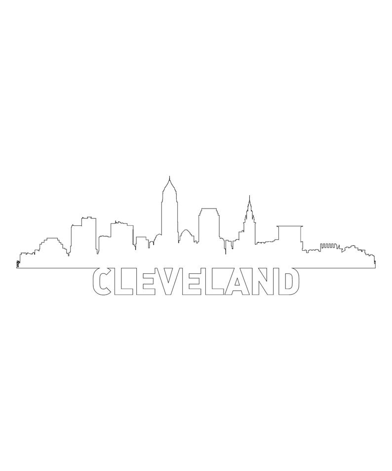 Cleveland Skyline SVG, Cleveland SVG, Cleveland Skyline Silhouette, Png ...