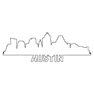 Austin Skyline SVG, Texas Silhouette, Texas Png, Austin Texas Vector ...