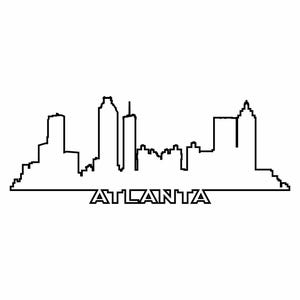 Atlanta Skyline Svg, ATLANTA Silhouette SVG, Atlanta Svg, Georgia ...