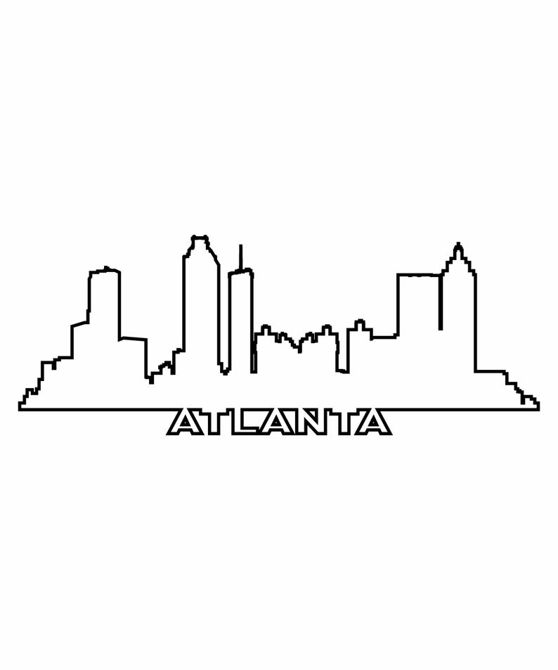 Atlanta Skyline Svg, ATLANTA Silhouette SVG, Atlanta Svg, Georgia ...
