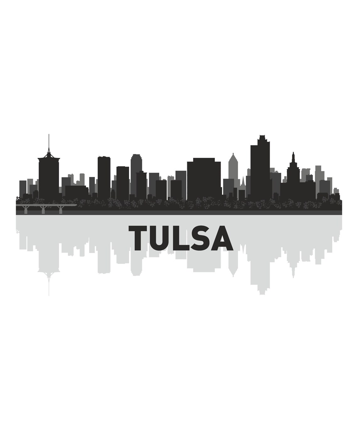Tulsa Oklahoma SVG, Tulsa Svg, Tulsa Png, Tulsa Skyline, Tulsa Skyline ...