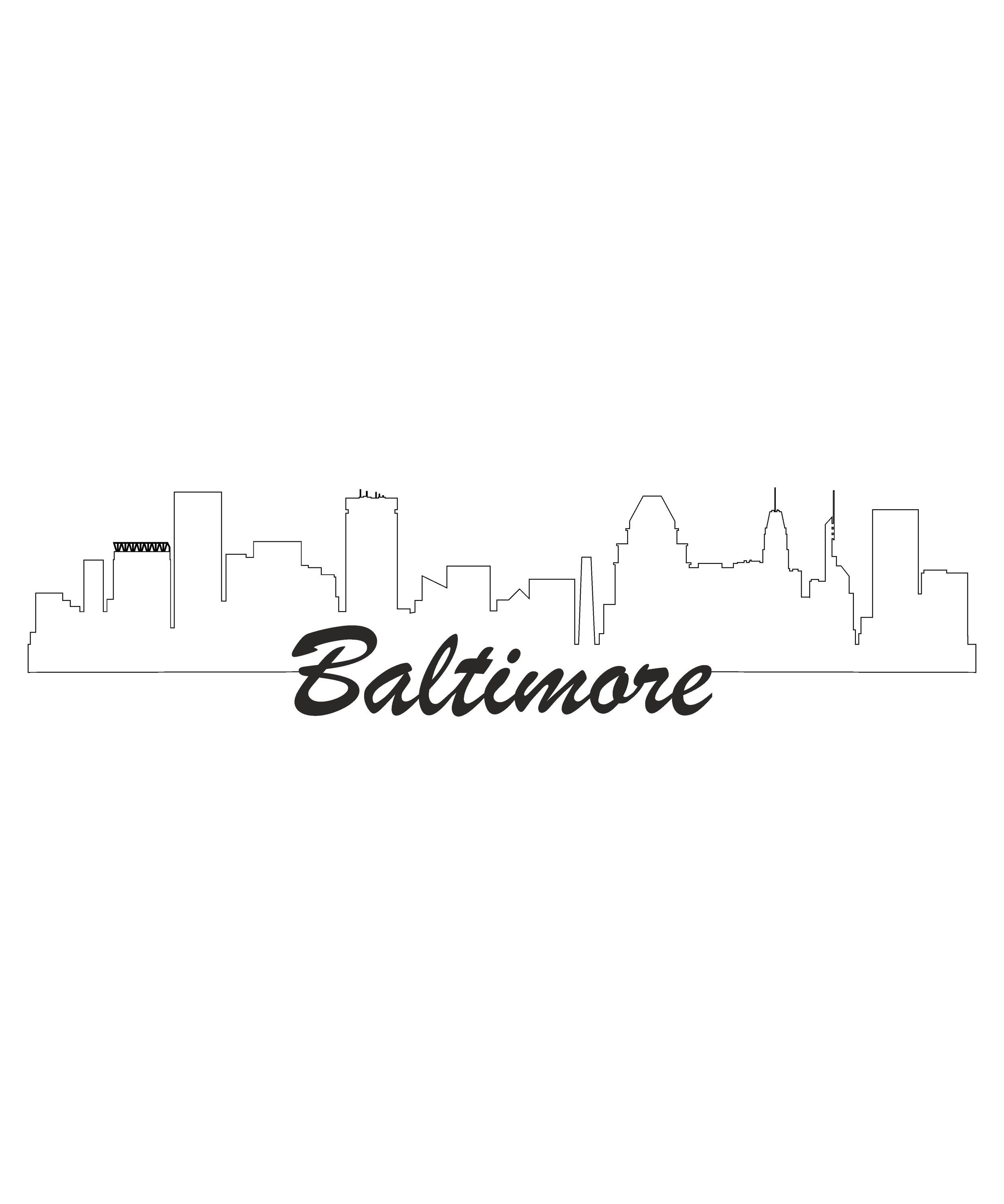 Baltimore Skyline SVG, Baltimore PNG, Baltimore Vector, Baltimore ...