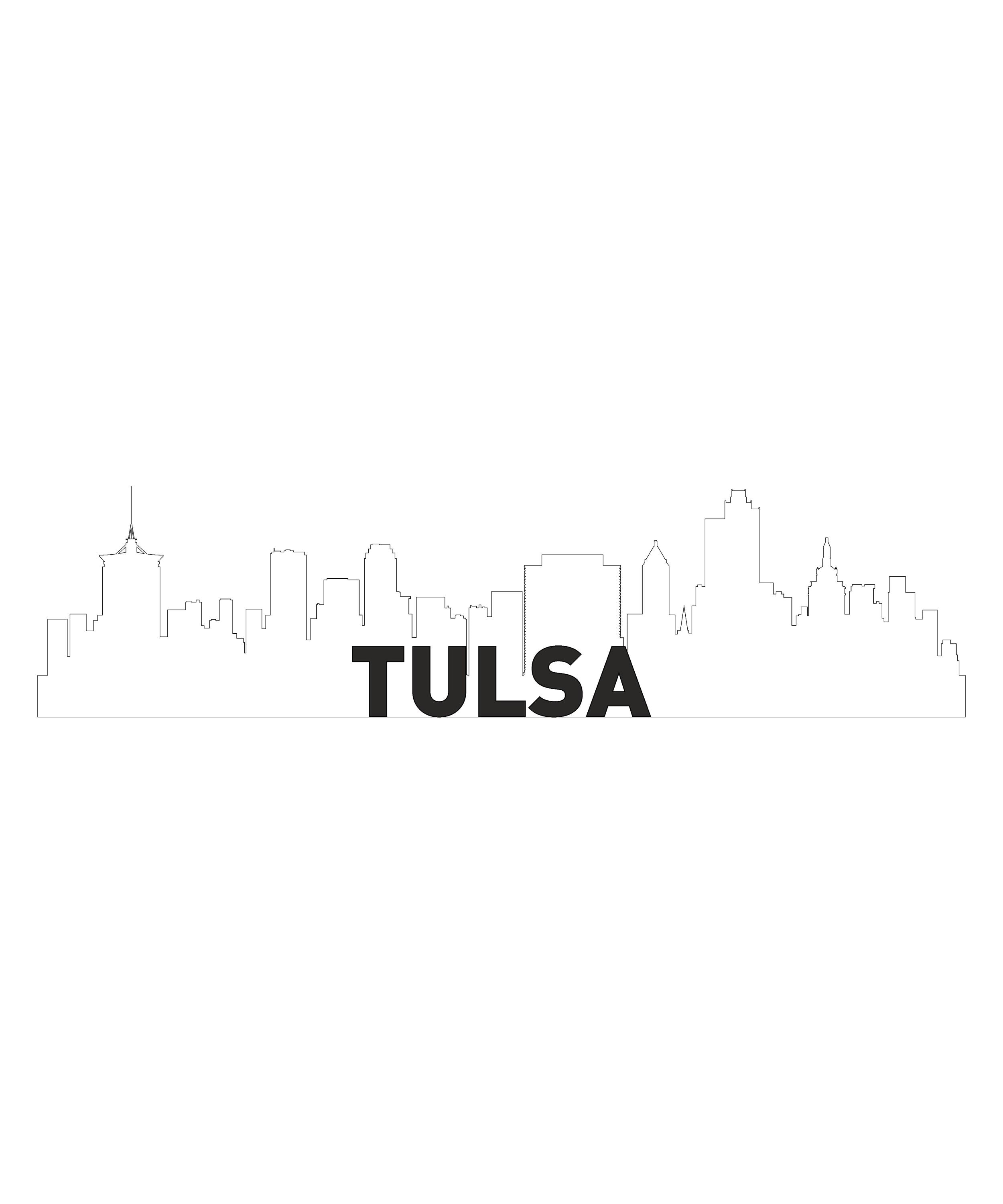 Tulsa Oklahoma SVG, Tulsa Svg, Tulsa Png, Tulsa Skyline, Tulsa Skyline ...