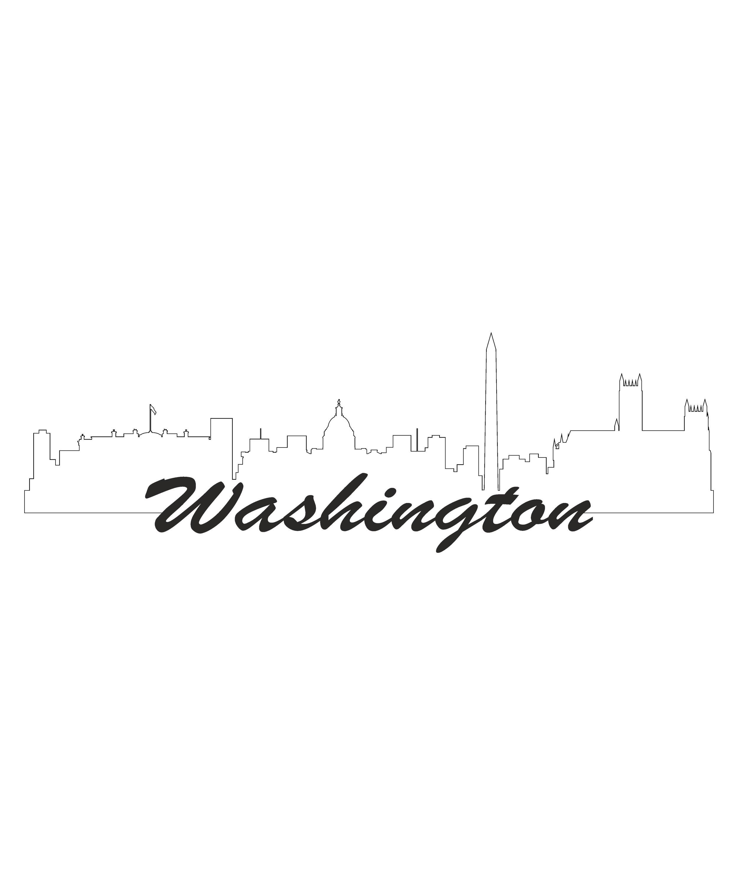 Washington Skyline SVG, Washington Skyline, Washington Silhouette ...