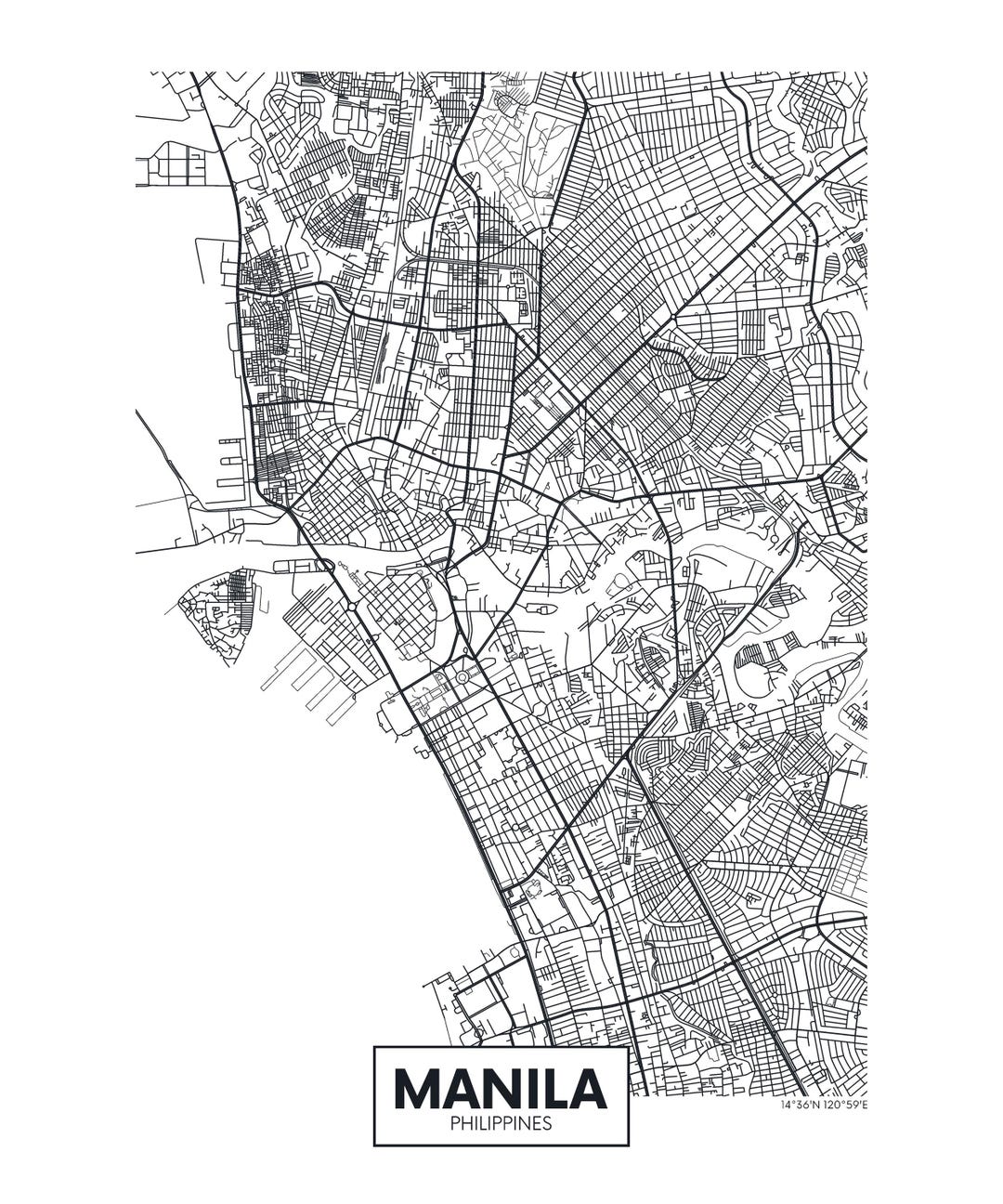 Manila Svg,png,cdr,ai,eps,dxf, Manila Map, Manila Art, Street Network ...