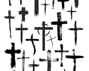 Distressed Cross Svg, Png, Abstract Cross Svg, Distress Cross Svg ...