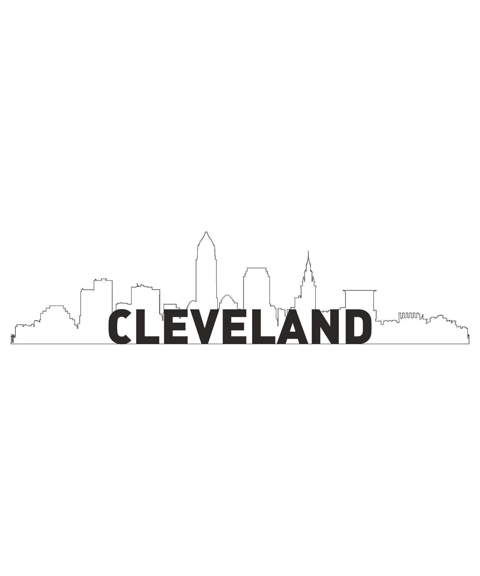 Cleveland Skyline SVG, Cleveland SVG, Cleveland Skyline Silhouette, Png ...